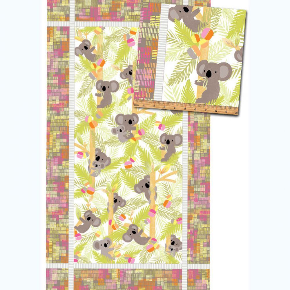 Panel Kit Koala Baby Flannel Pink – Hearthside Quilts